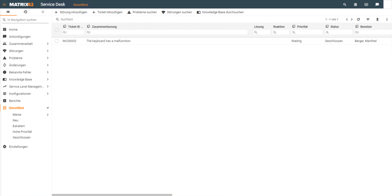Service Desk Direct Shot - Erweiterung für Matrix42 - Labtagon GmbH